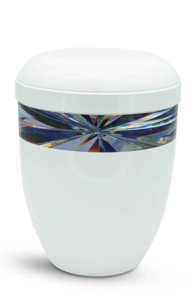 Fotorurne mit Diamanten Design - Biologisch abbaubare Urne