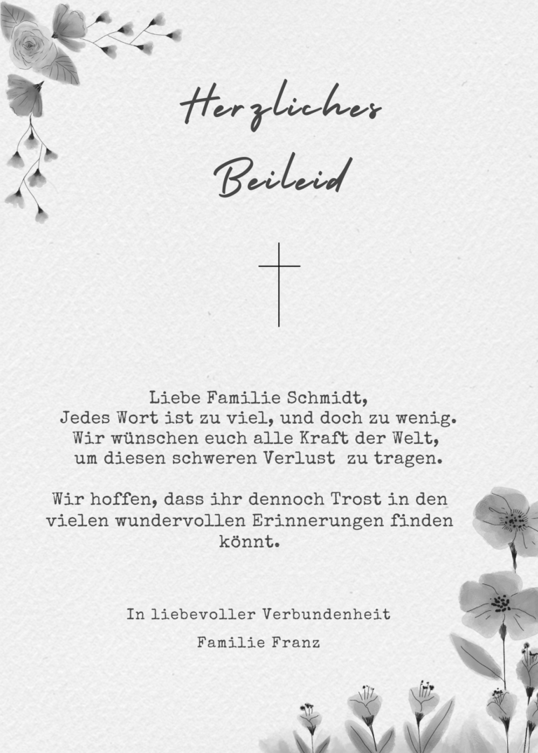 Wie schreibe ich eine Beileidskarte? - Hilfreiche Vorlagen